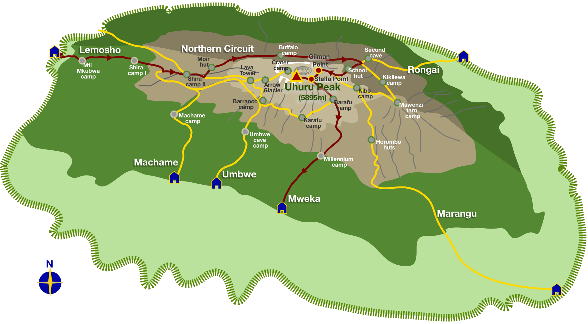 8 Days Kilimanjaro Northern Circuit Climbing Itinerary – Lyimo ...